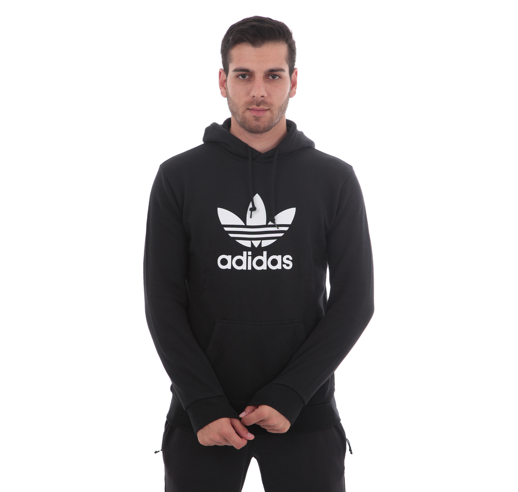 adidas Trefoıl Hoodıe Erkek Sweatshirt Siyah
