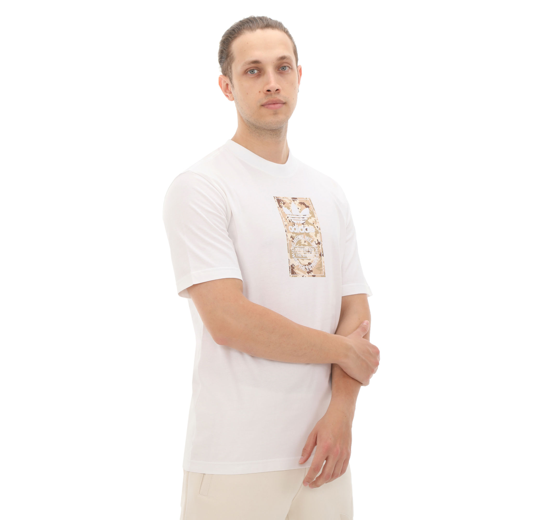 adidas Camo Label Tee Erkek Beyaz T-Shirt| Yalı Spor