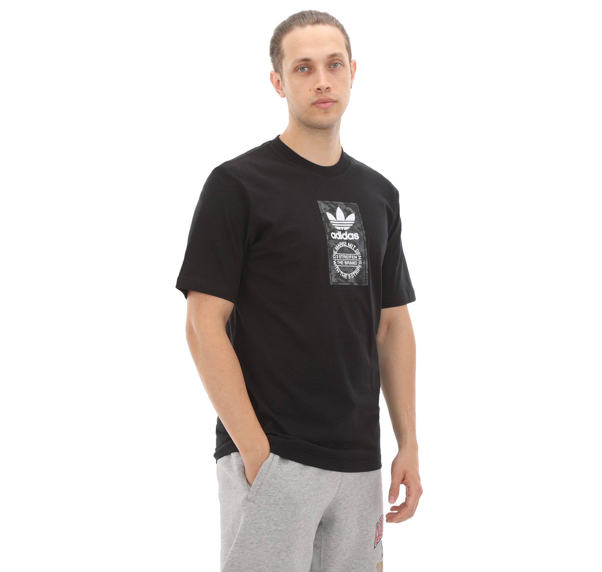 adidas Camo Label Tee Erkek Siyah T-Shirt| Yalı Spor