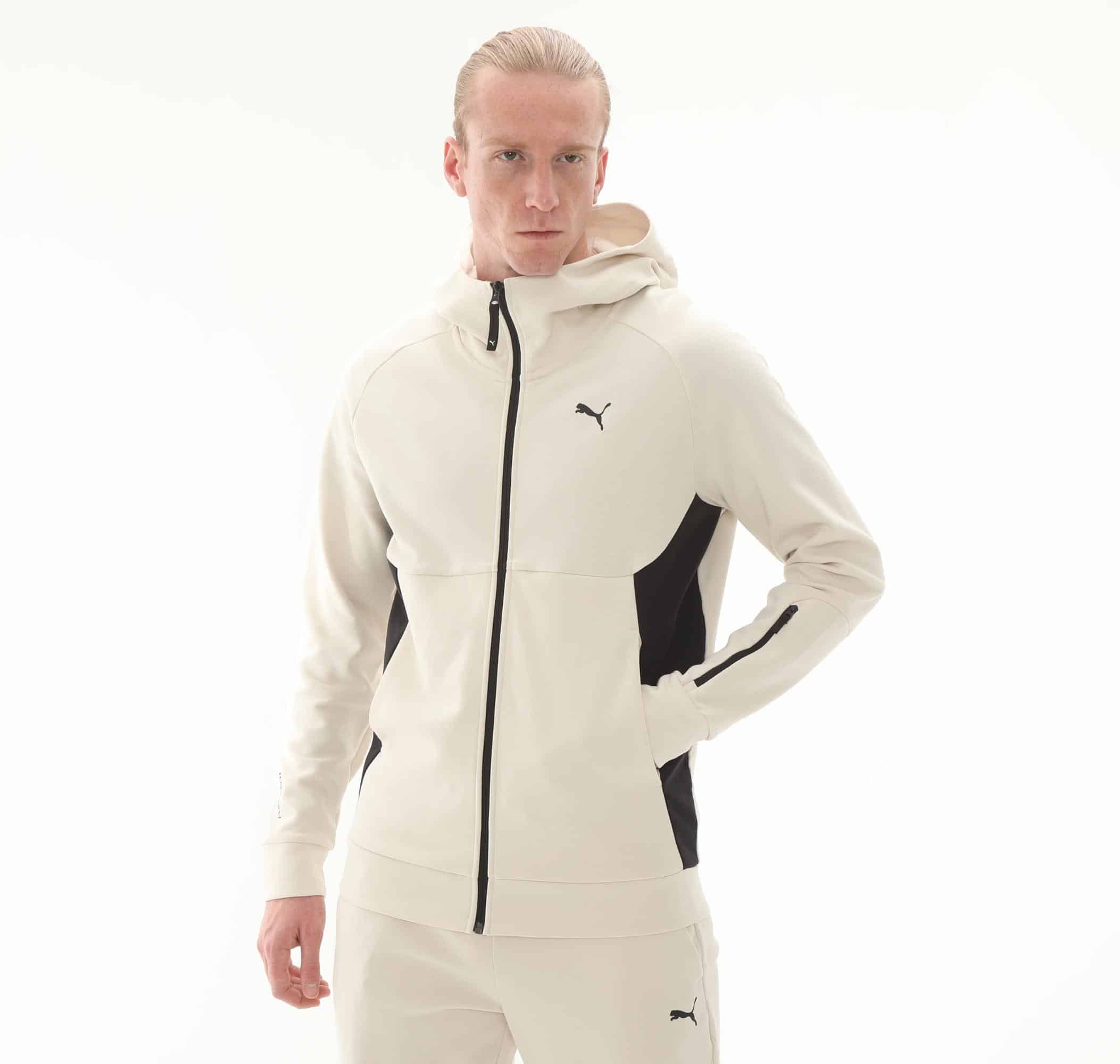 Puma Tech Full-Zip Hoodie Erkek Krem Ceket| Yalı Spor