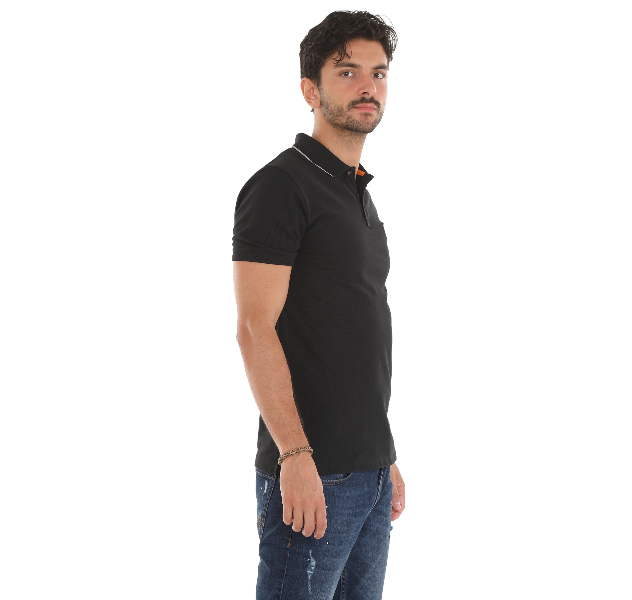 Timberland Ss Jacquard Yd Polo Erkek Siyah T-Shirt| Yalı Spor